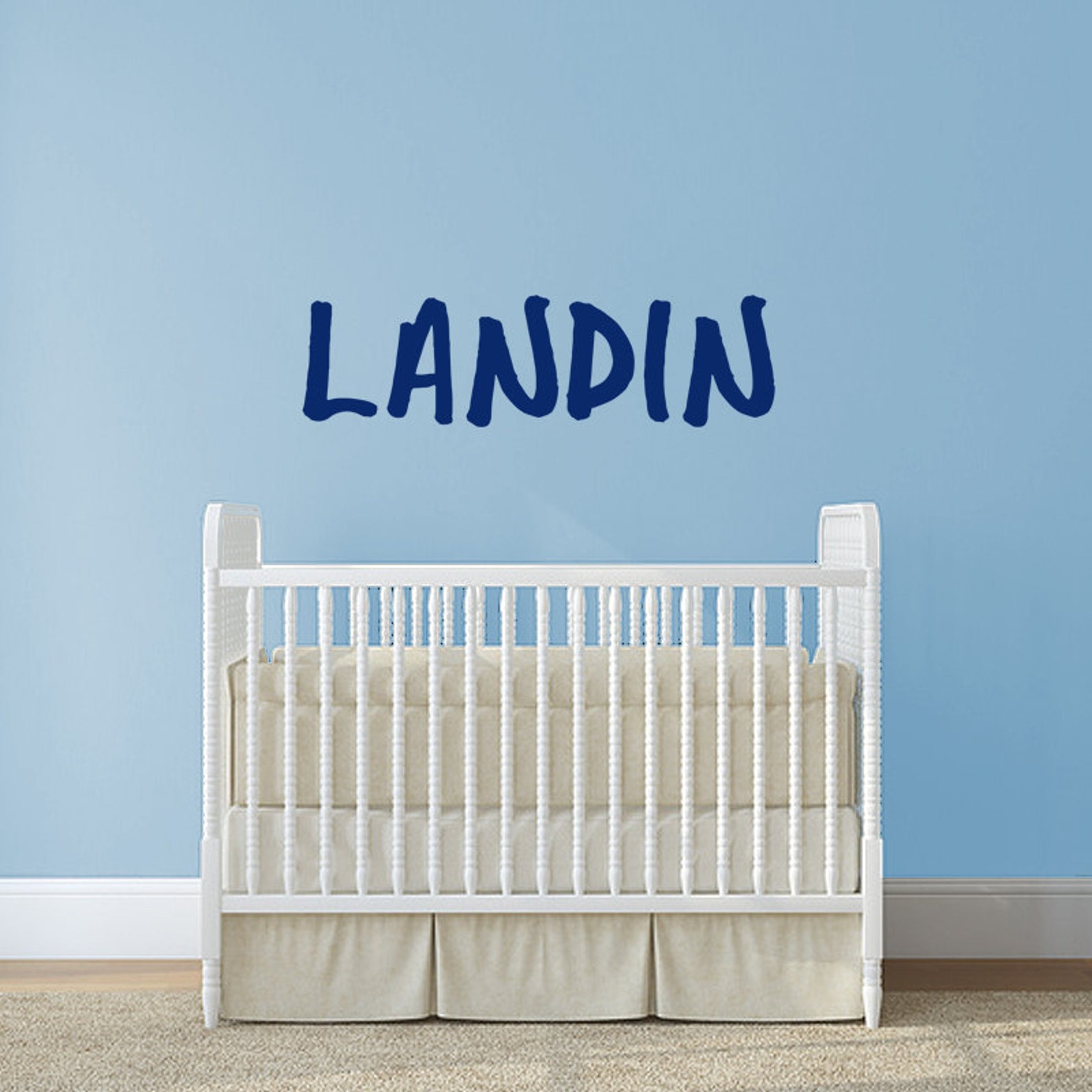 Name Wall Decal Childrens Room Decal Name Mongram for | Etsy