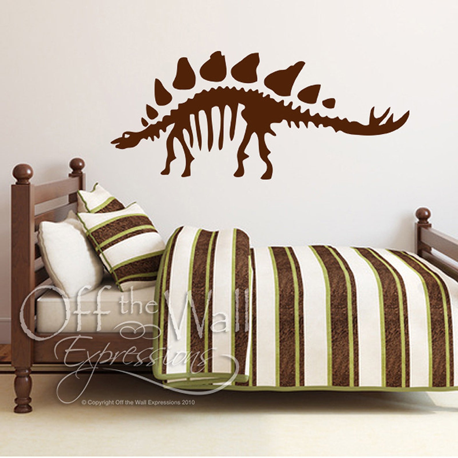 Dinosaur Skeleton Decal Stegosaurus Dinosaur Decal off the - Etsy