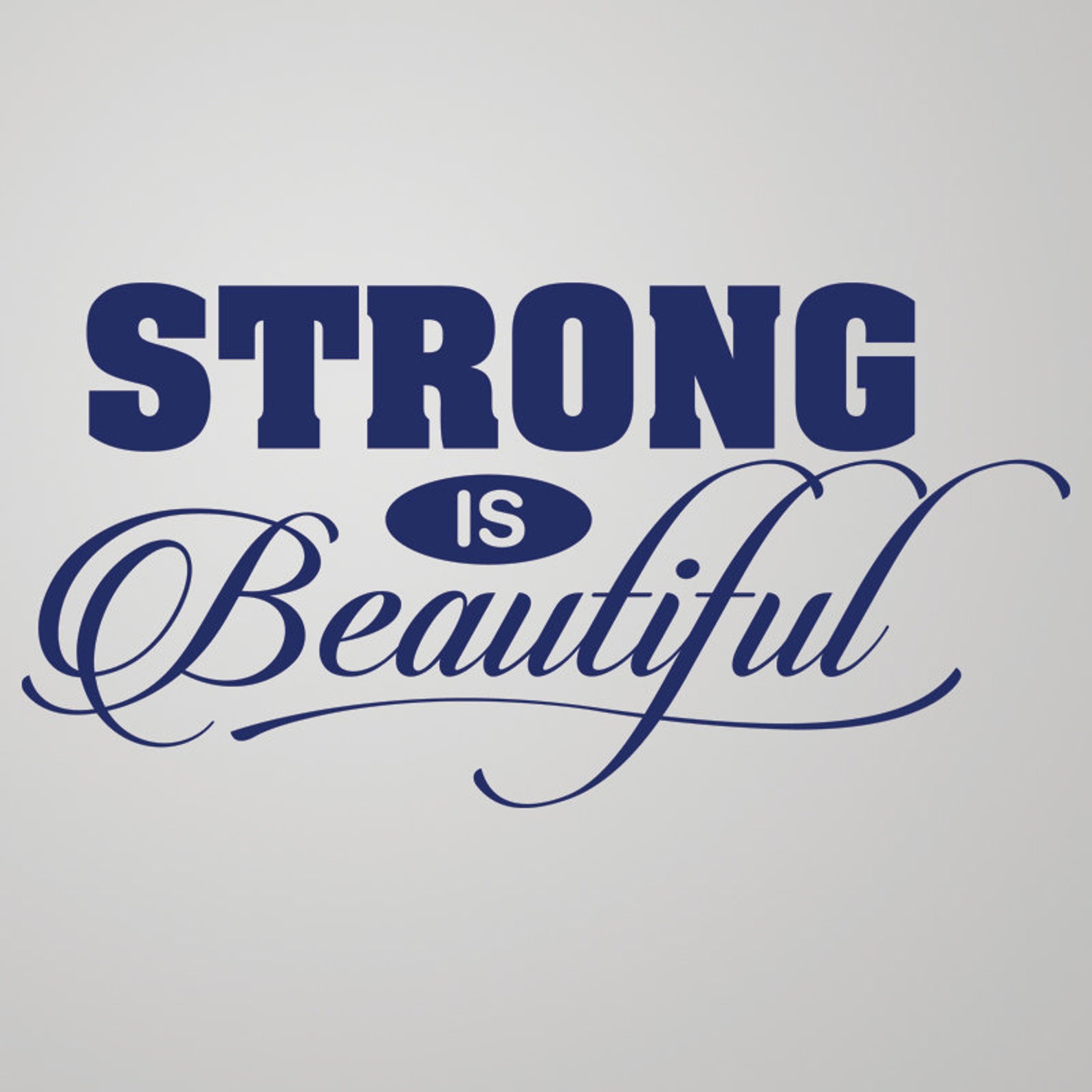 Strong is Beautiful Vinyl Wall Words Fitness Decal Workout | Etsy