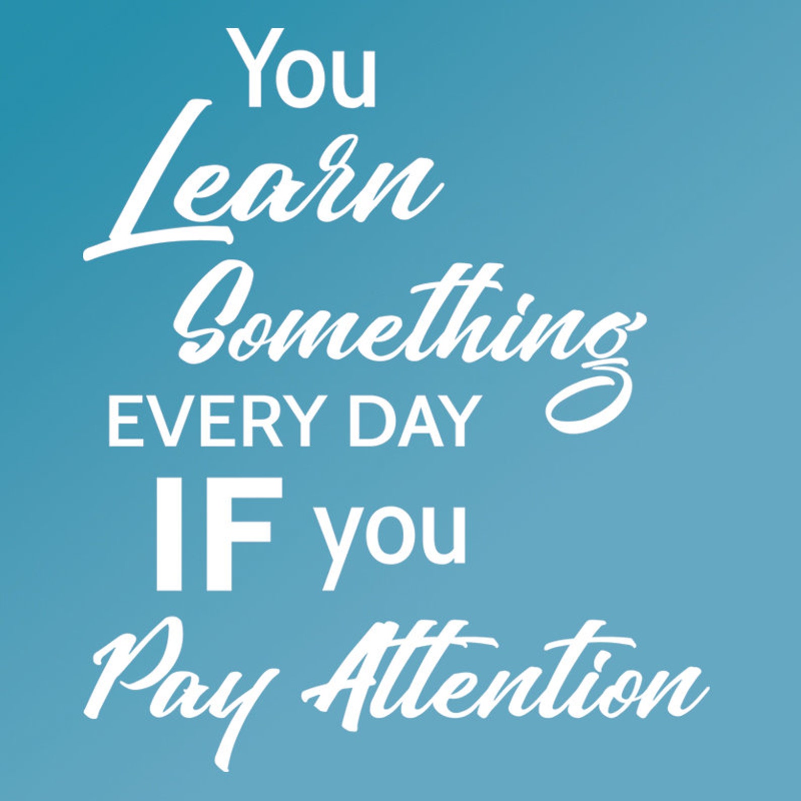 Classroom Decor Teacher Decals You Learn Something Every Day - Etsy