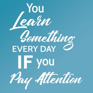 Classroom Decor, Teacher Decals, You Learn Something Every Day If You ...