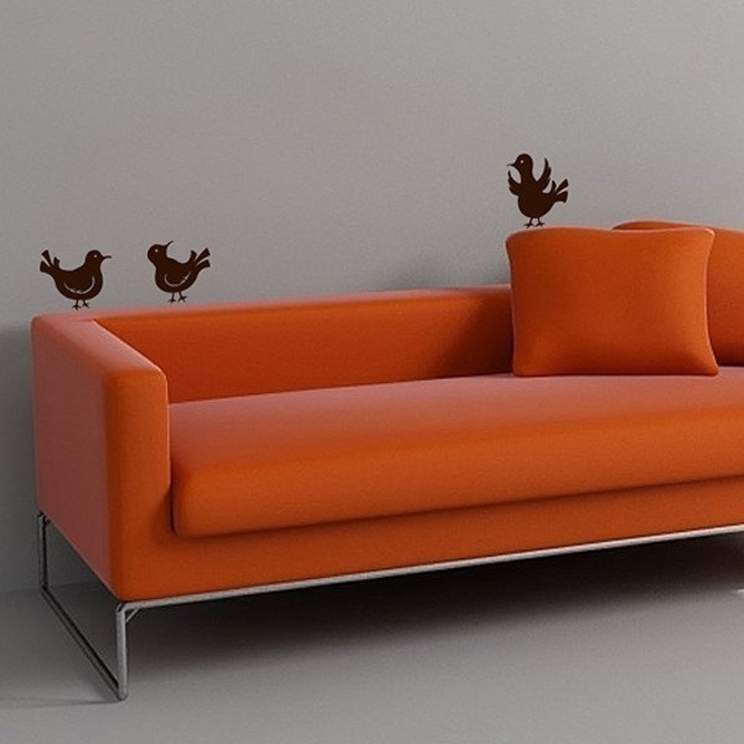 Little Bird Decals - Set of Three - Vinyl Wall Art Decals - Wall Bird ...