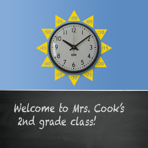 Learn to Tell Time Decal Classroom Clock Decal Classroom - Etsy