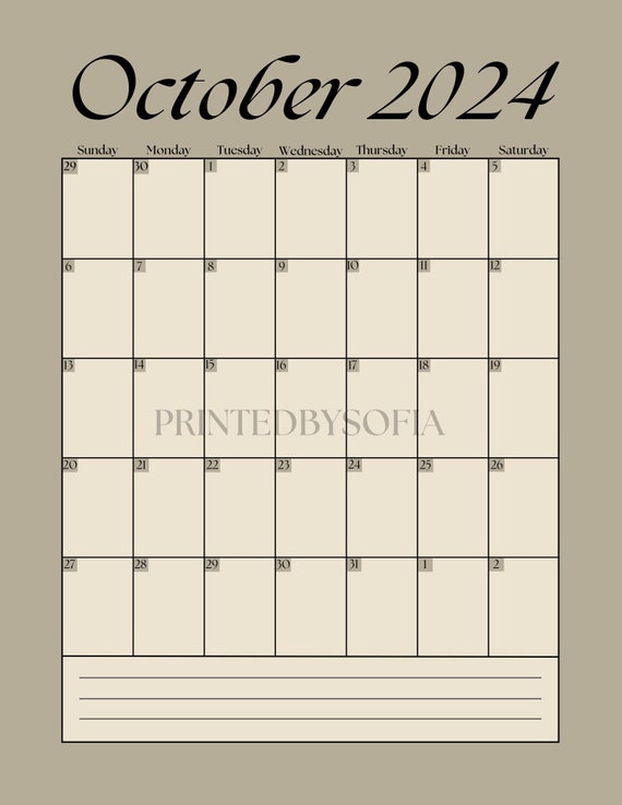 Calendario De Octubre De 2024 Para Imprimir Calendario Infantil Para