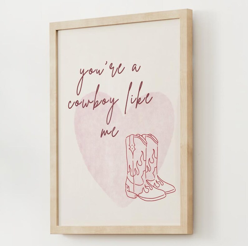 Cowboy Like Me Taylor Swift Lyric Art - Etsy
