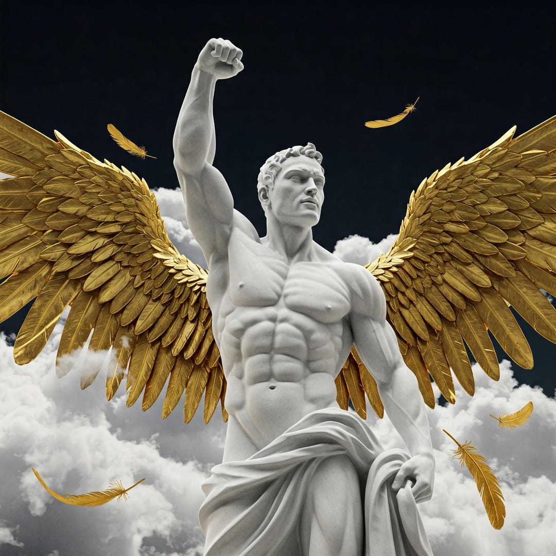 Victorious Angel Black Sky Wallpaper for iPhone and Android - Etsy