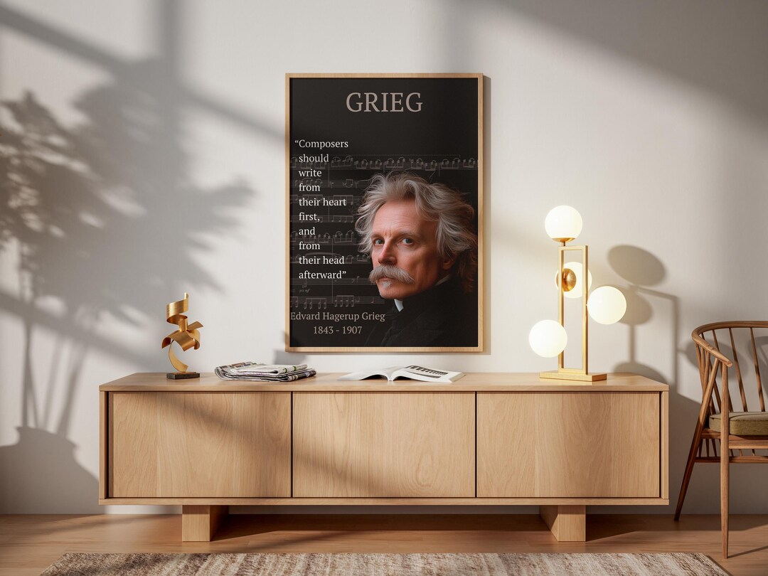 GRIEG, Printable Poster, Music Gift, Infographic, Educational Print ...