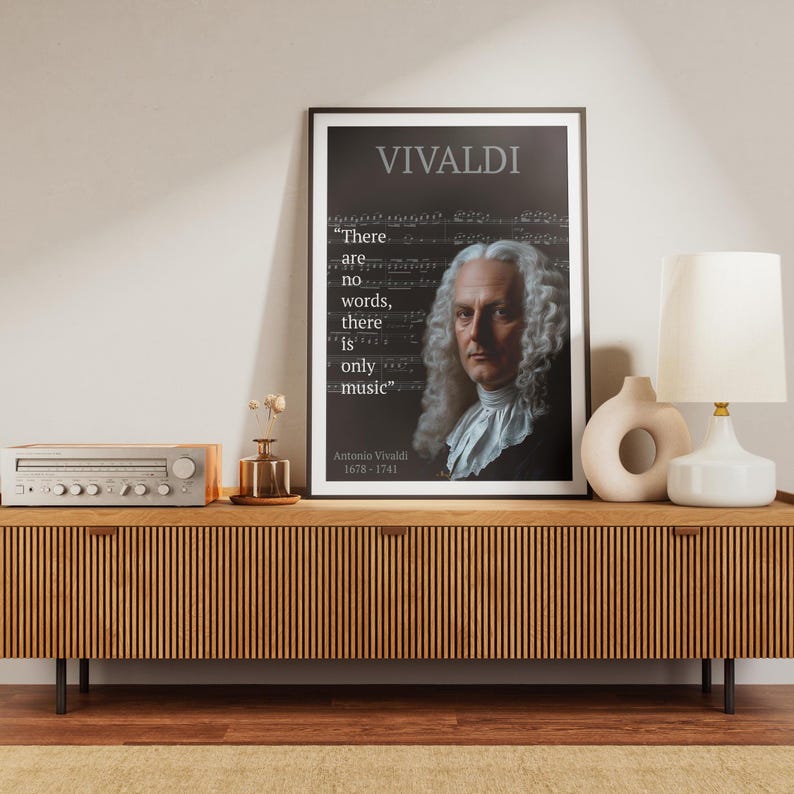 ANTONIO VIVALDI, Printable Poster, Music Gift, Infographic, Educational ...