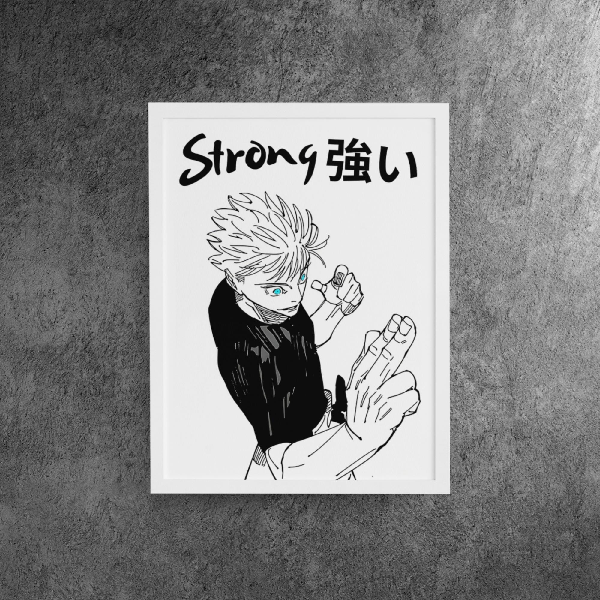 Satoru Gojo Wall Art, Jujutsu Kaisen Panel, Gojo JJK Print, Anime Decor ...
