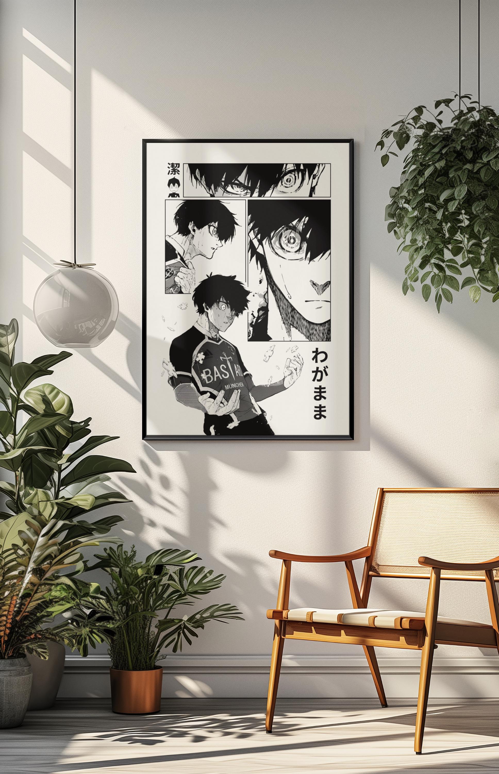 Isagi Yoichi Poster, Blue Lock Digital Print, Isagi Yoichi Art, Anime ...