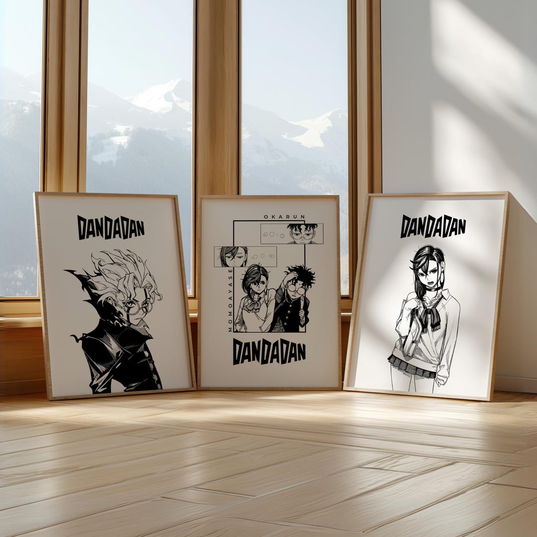 Dandadan Wall Art Prints Set of 3, Okarun Dandadan Prints, Momo Ayase ...