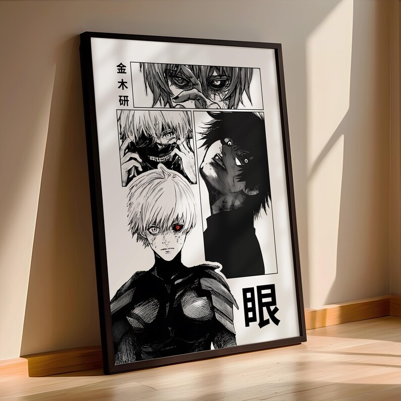 Kaneki Ken Poster, Tokyo Ghoul Manga Wall Art, Tokyo Ghoul Poster ...