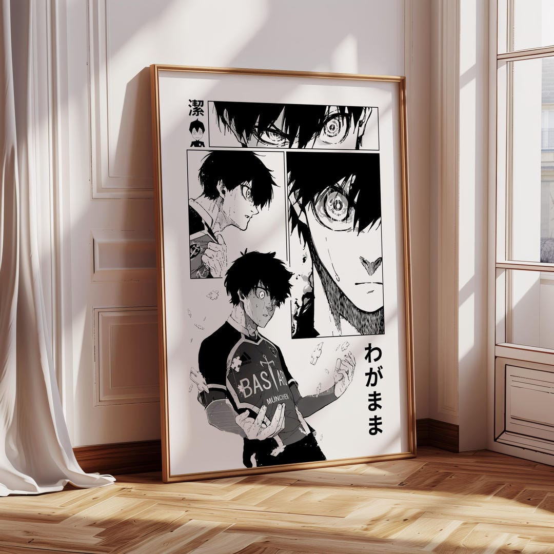 Isagi Yoichi Poster, Blue Lock Digital Print, Isagi Yoichi Art, Anime ...