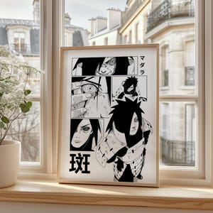 Madara Uchiha Poster, Naruto Shippuden Poster, Naruto Wall Art, Madara ...