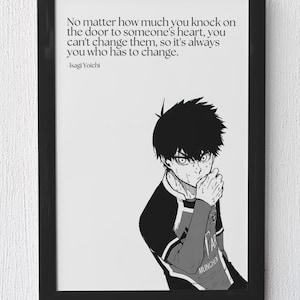 Blue Lock Poster, Isagi Yoichi Poster, Anime Wall Art, Blue Lock Art ...