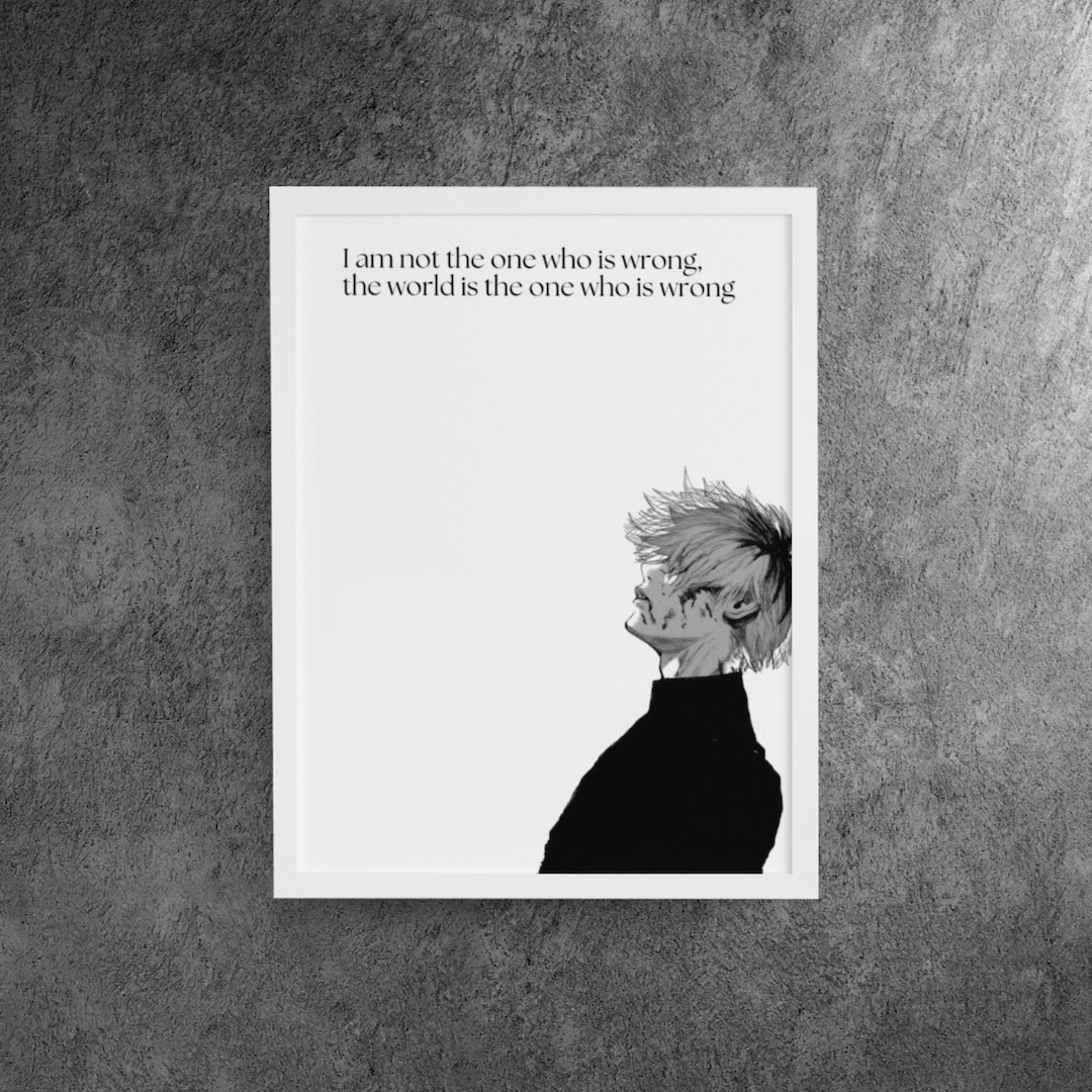 Ken Kaneki Poster, Black and White Poster, Anime Manga Panel Printable ...