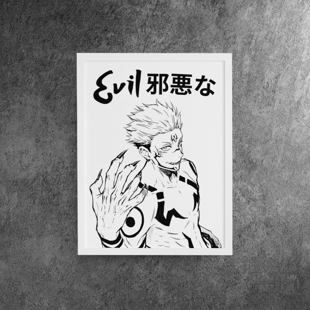 Sukuna Art Print, Jujutsu Kaisen Poster, Sukuna Wall Art, Sukuna ...