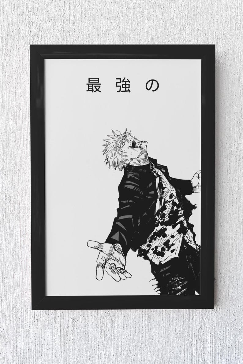 Satoru Gojo Poster, Manga Panel, Jujutsu Kaisen Art, Gojo Wall Print ...