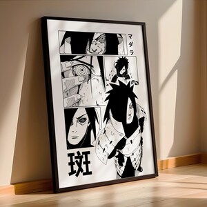 Madara Uchiha Poster, Naruto Shippuden Poster, Naruto Wall Art, Madara ...