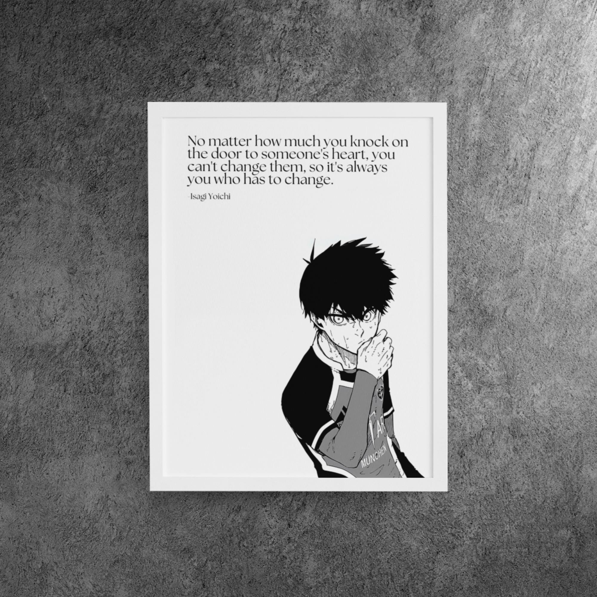 Blue Lock Poster, Isagi Yoichi Poster, Anime Wall Art, Blue Lock Art ...