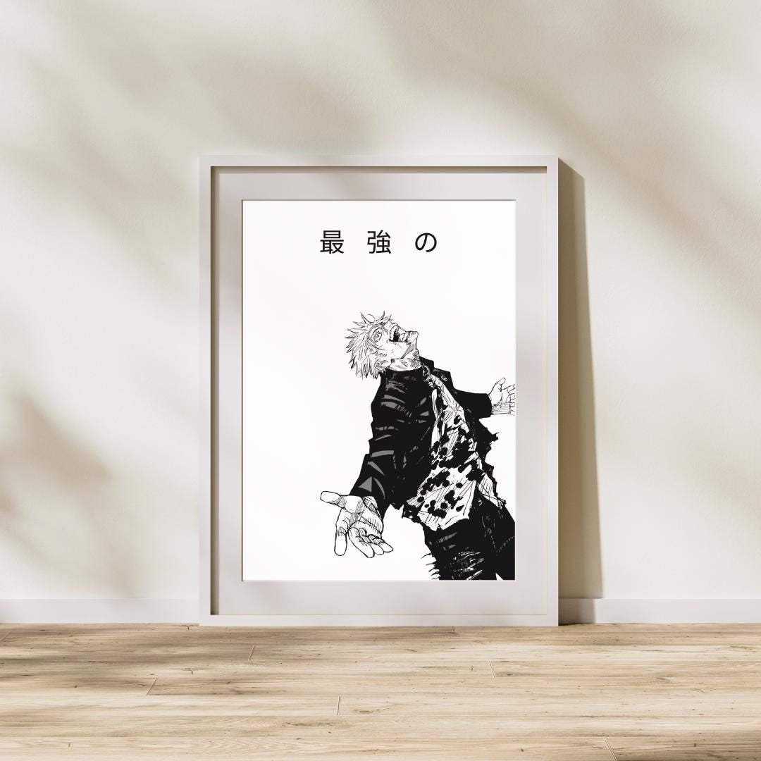 Satoru Gojo Poster, Manga Panel, Jujutsu Kaisen Art, Gojo Wall Print ...
