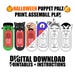 Printable HALLOWEEN Puppet Palz, Paper Hand Puppets, Digital Download ...