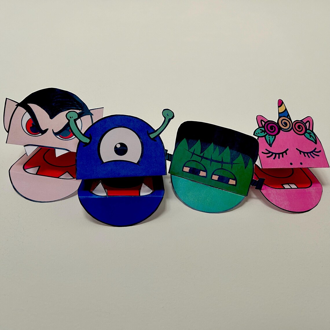 Printable HALLOWEEN Puppet Palz, Paper Hand Puppets, Digital Download ...