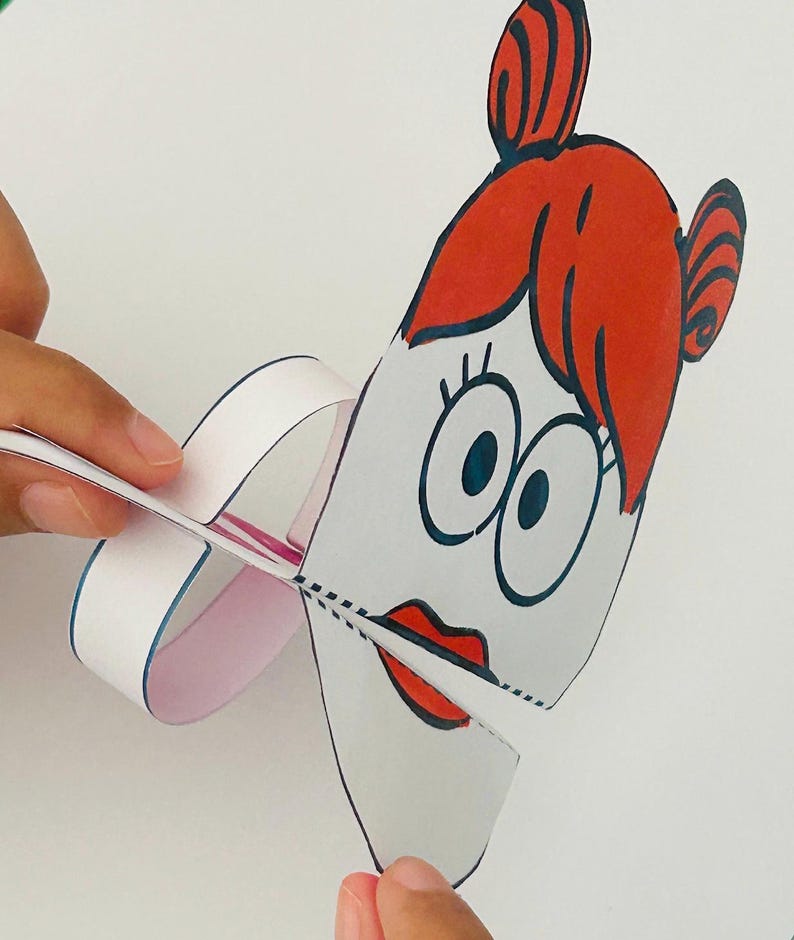 Printable Paper Puppets, DIY, Cut Out & Assemble, Hand Puppet, Pretend ...