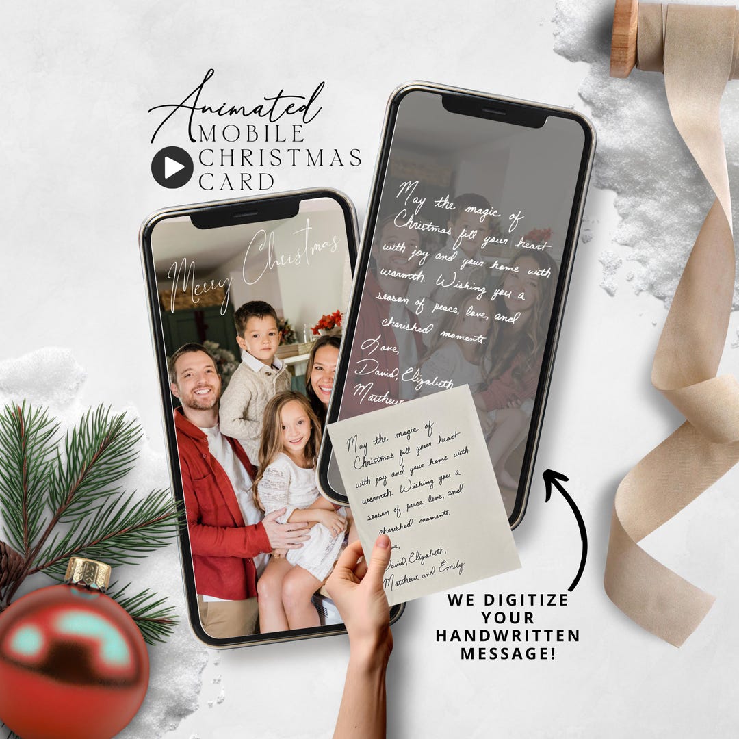 Personalized Holiday Greeting Card, Digital Video Christmas Card ...