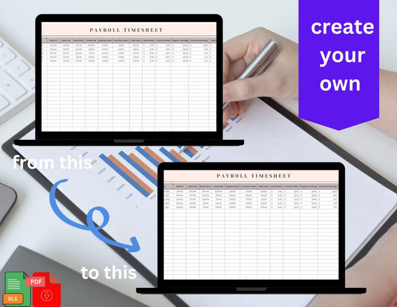 Payroll Timesheet Template, Google Sheets for Freelancers, Small ...