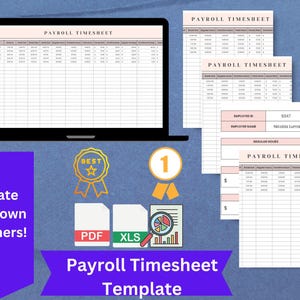 Payroll Timesheet Template, Google Sheets for Freelancers, Small ...