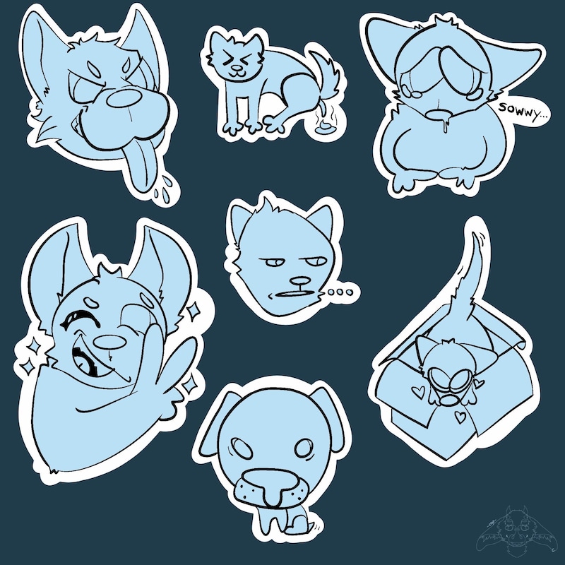Furry Sticker Packs - Etsy