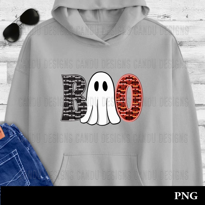 Ghost Sequin Boo Halloween Png - Etsy
