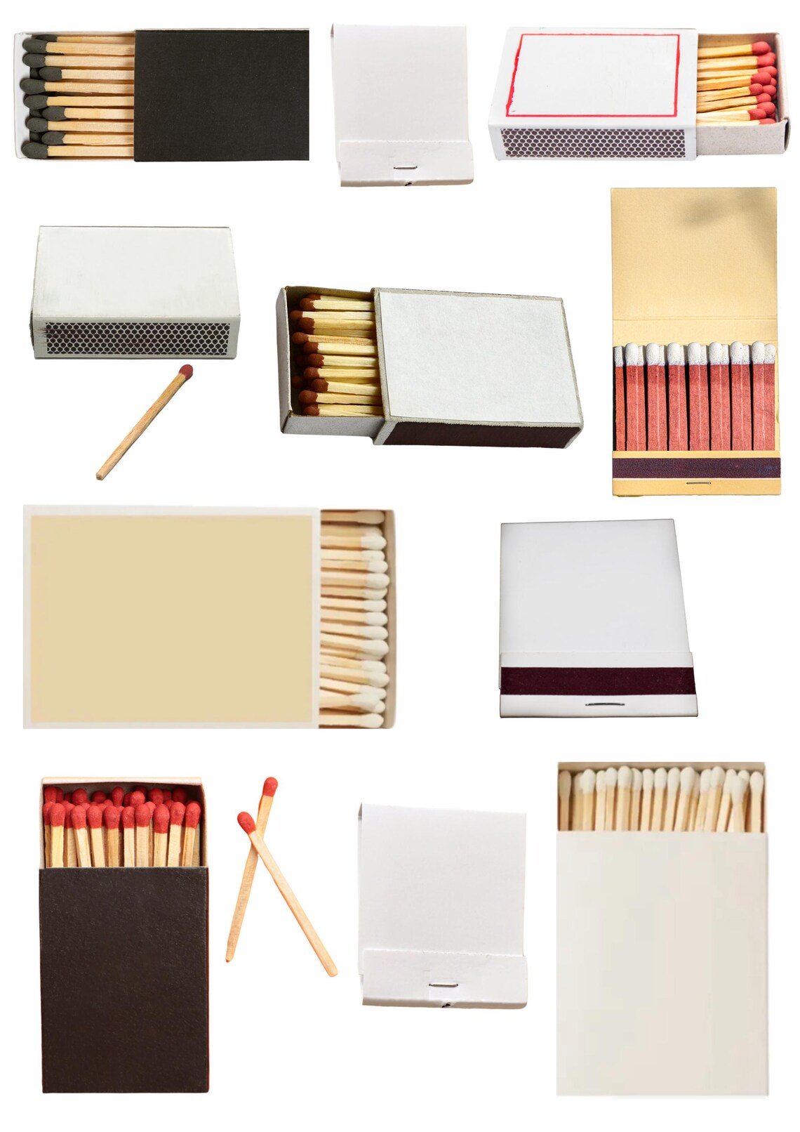 Neutral White, Black, and Red Matchbox Poster Template, Matches Poster ...