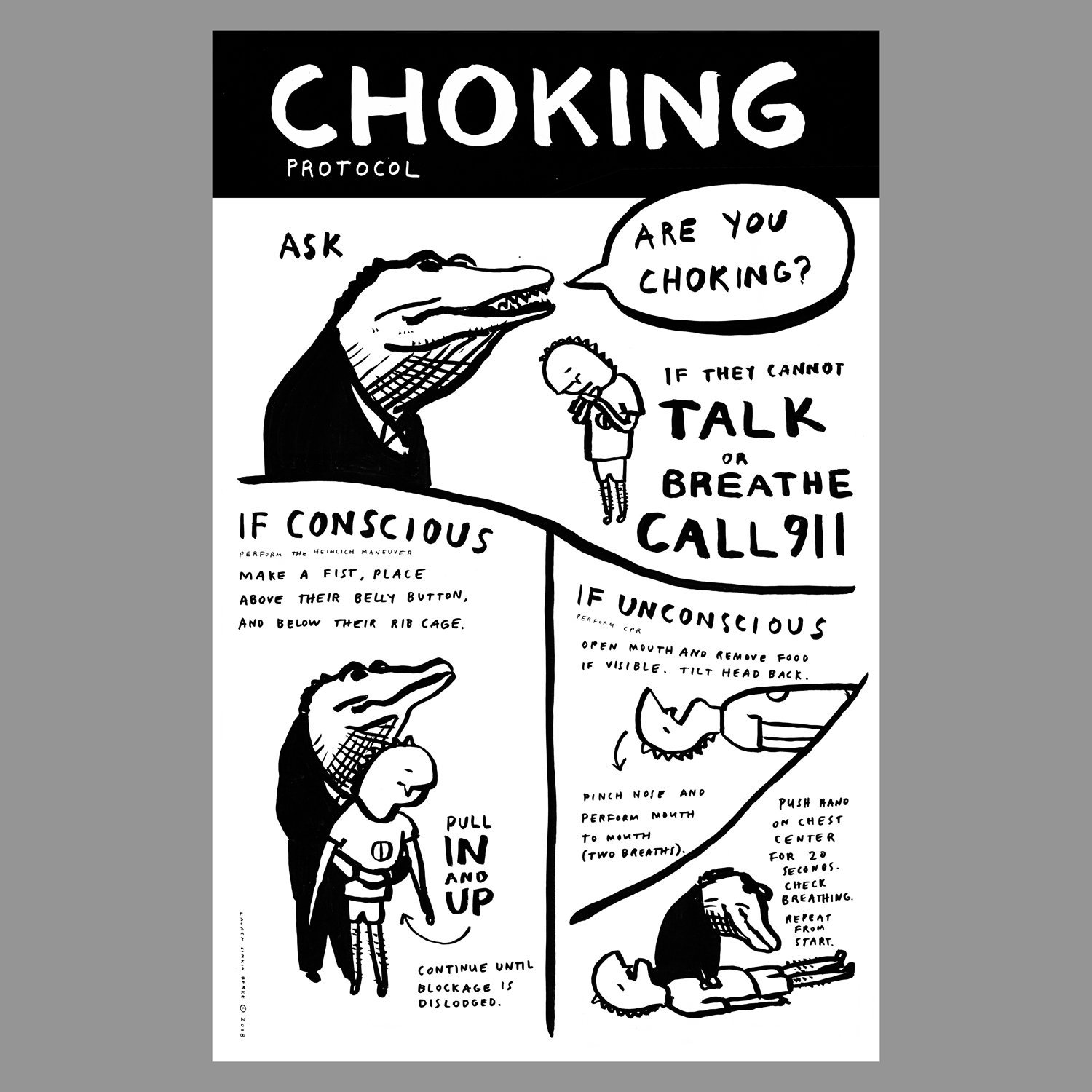 CHOKING PROTOCOL Poster - Etsy
