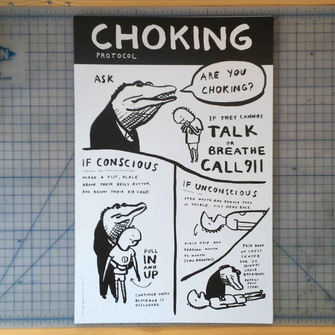 CHOKING PROTOCOL Poster - Etsy