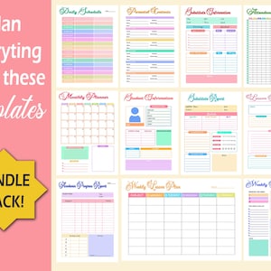TEACHER Planner Printable | Fillable, 10+ Pg BUNDLE, Lesson Plan ...