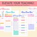 TEACHER Planner Printable | Fillable, 10+ Pg BUNDLE, Lesson Plan ...
