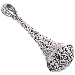 1 7/8" Bali Handmade Cz Balinese Scroll Filigree 925 Sterling Silver ...