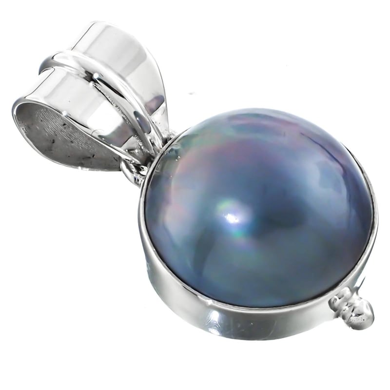 Mabe Blue Pearl Pendant - Etsy