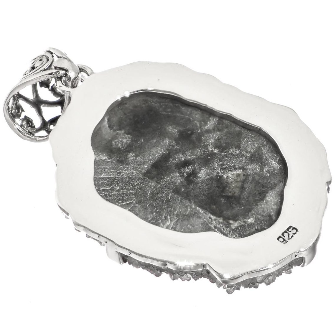 925 Sterling Silver Adorable Sparkling Crystal Cave Stalactite Druzy ...