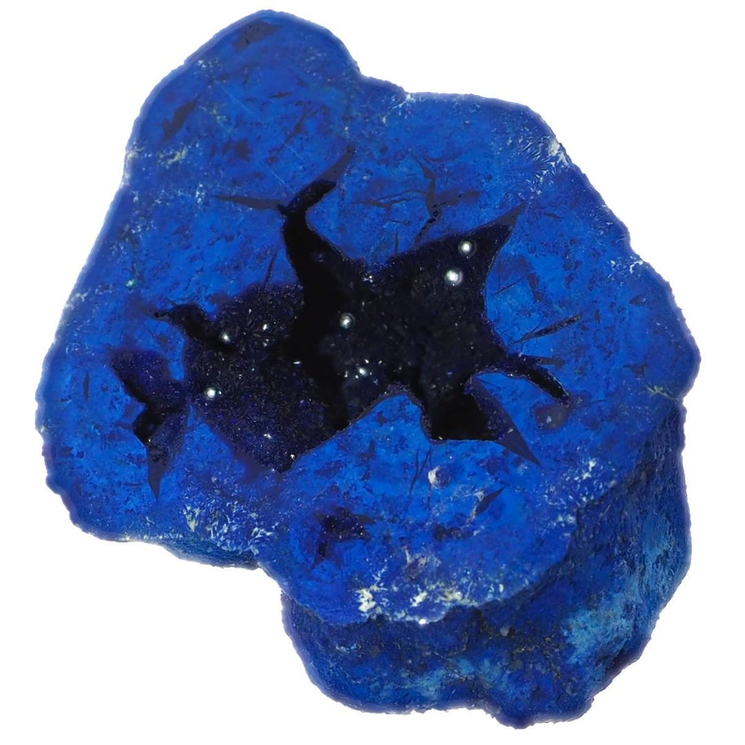 Rare 1 3/4" Azurite Blue Geode Nodule Half Druzy Drusy Cab Cabochon - Etsy