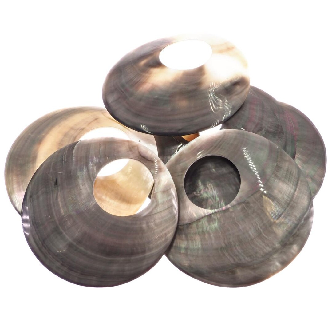 Iridescent Big Oyster Blacklip Mother of Pearl Shell Bead, 3" - Etsy
