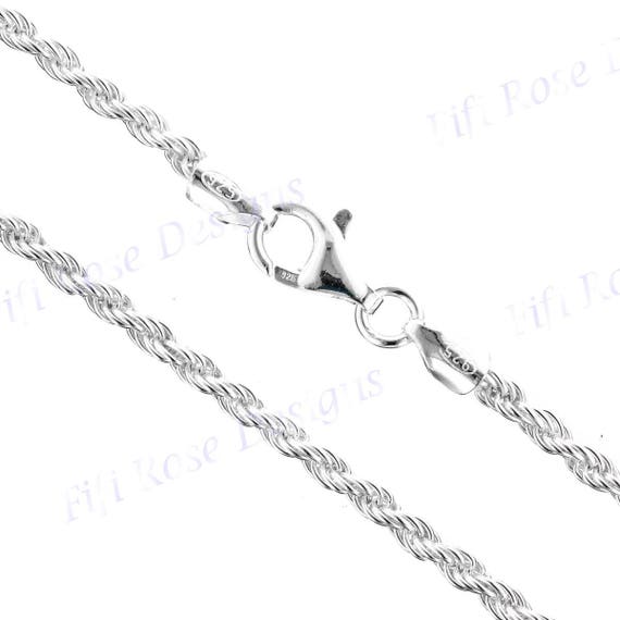 Rope 1.4mm Wholesale1 10pc Lot Italian 925 Sterling Silver Chain Necklace Etsy