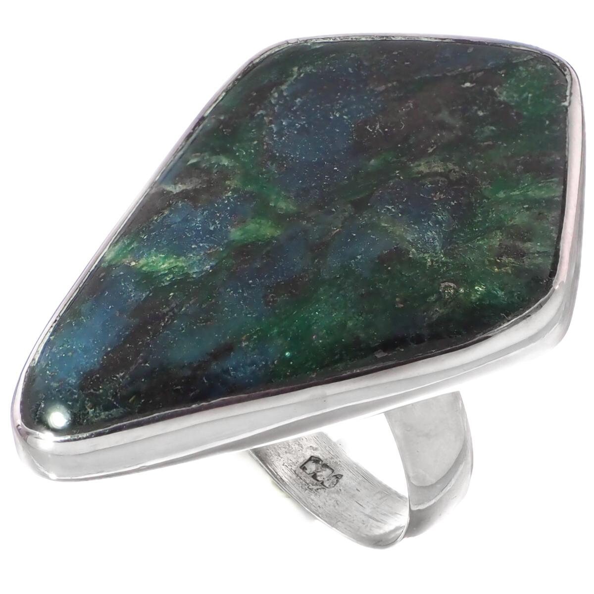 1 1/4" Sparkling Russian Fuchsite 925 Sterling Silver Adjustable Sz 9 ...