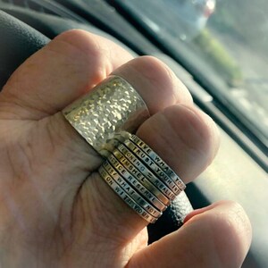 Sets of 2mm Rings Personalized Ring Set Set of Stamped - Etsy