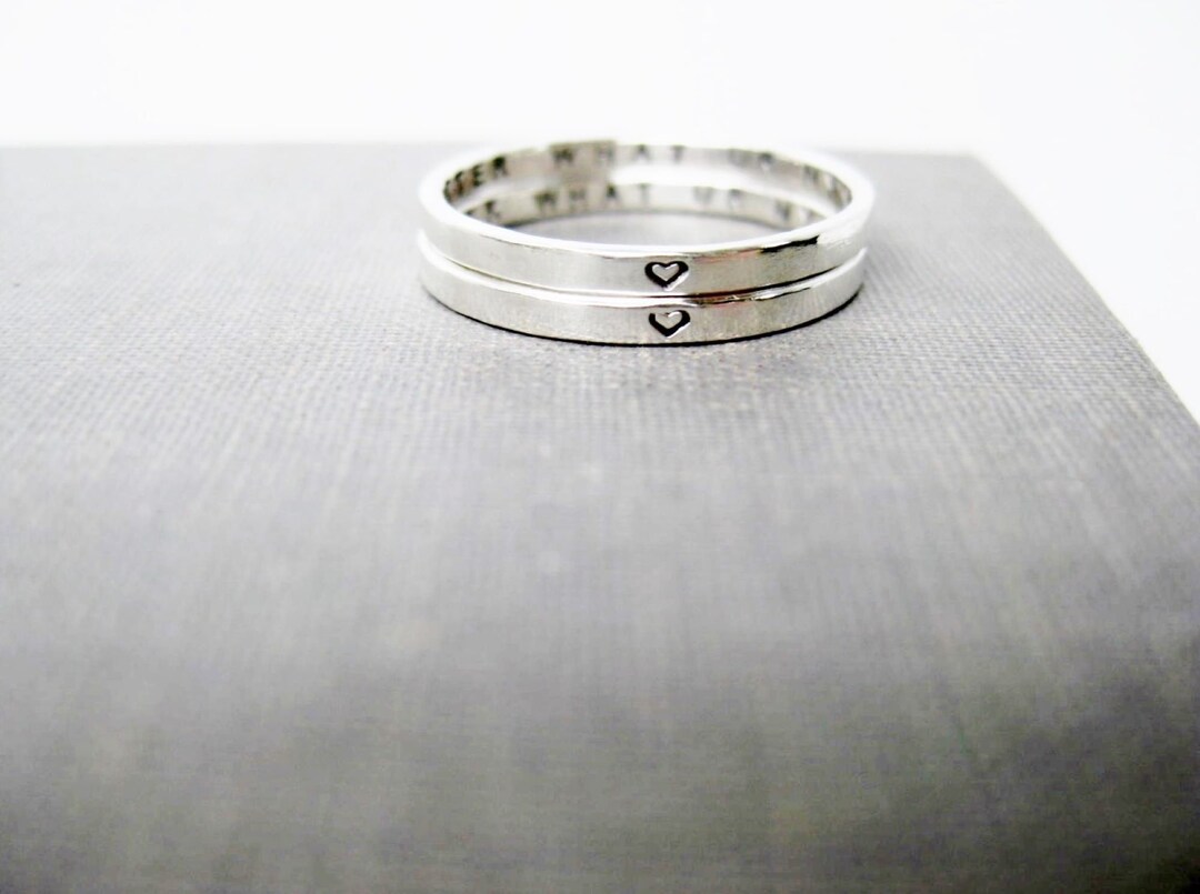 Sterling Silver Friendship Ring Set: Personalized 'you're My Person ...