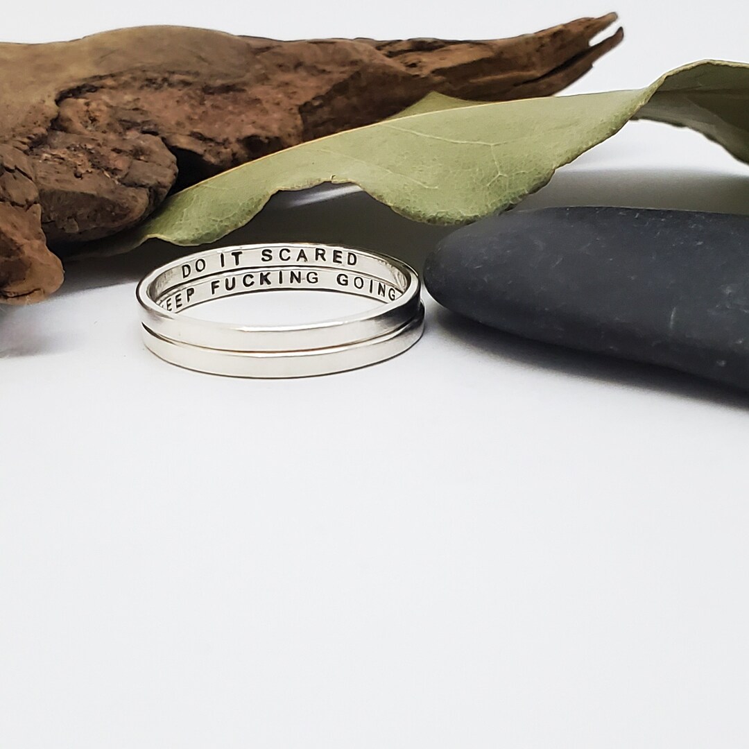 Keep Fucking Going Do It Scared Sassy Rings | Personalized Ring Jewelry ...