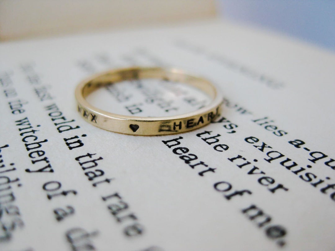 14k Solid Gold Personalized Ring for Graduation Mothers - Etsy