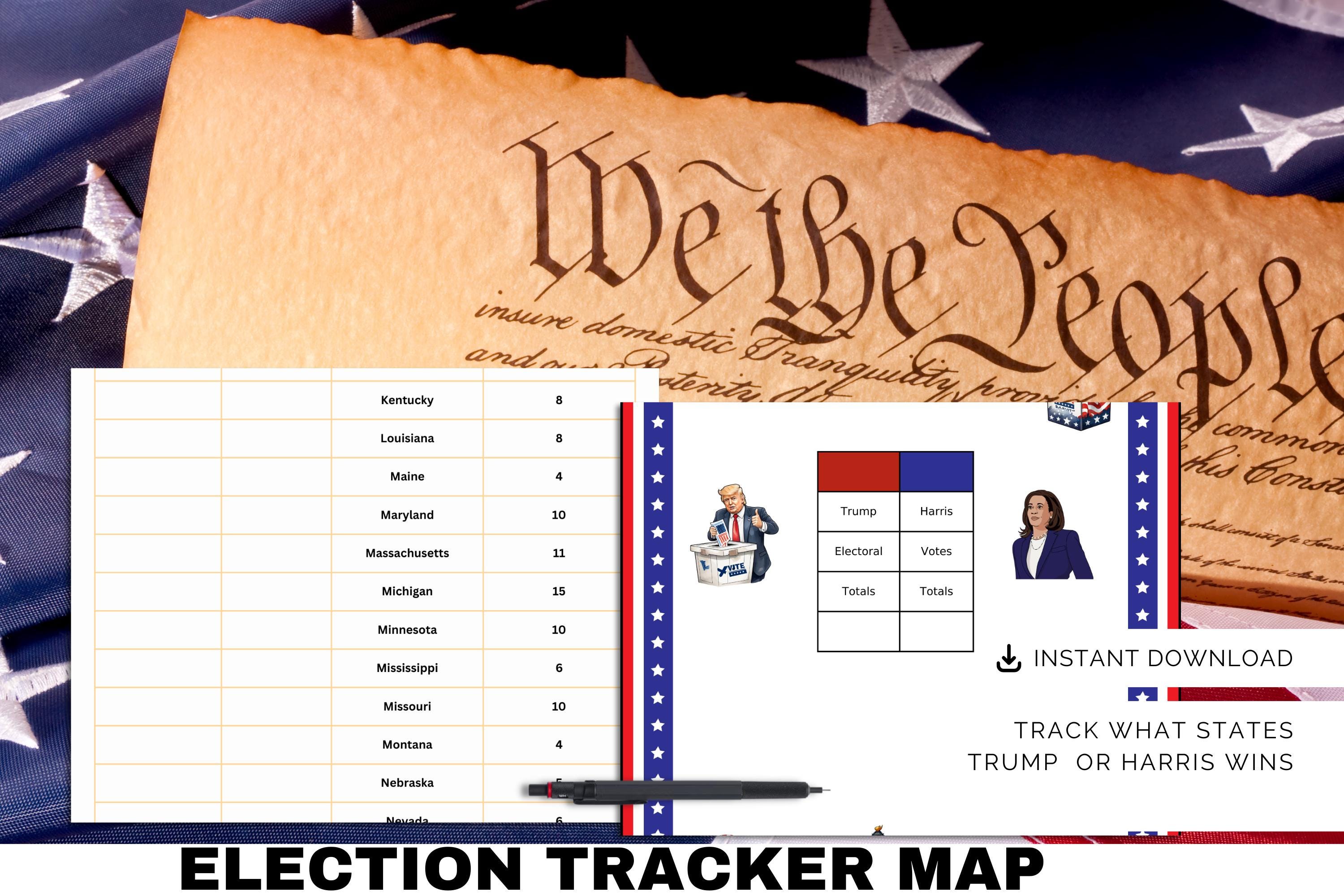 Election Map Tracker Printable – Interactive U.S. Election Night ...